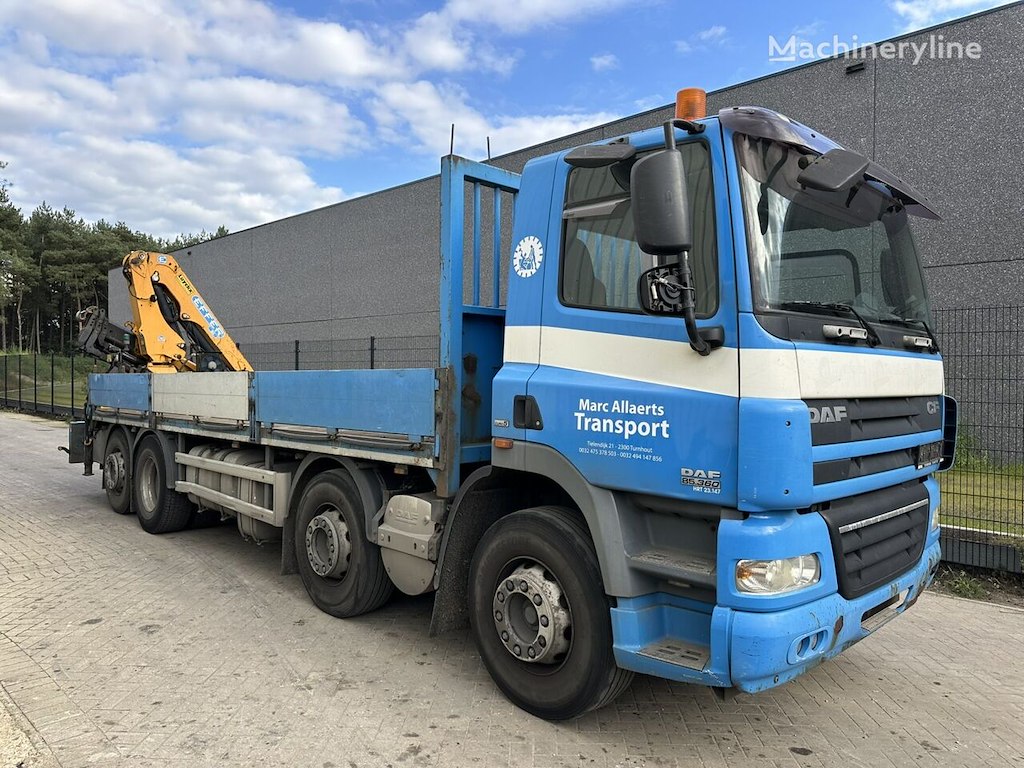 DAF CF 85.360 8x2 PLATFORM + CRANE EFFER 165-3S - MANUAL GEARBOX ZF pokretna dizalica