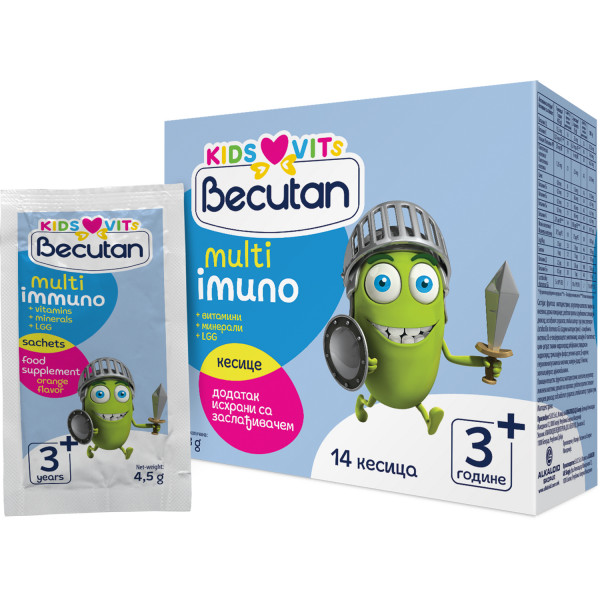 Becutan Kids Vits multi immuno, 14 kesica