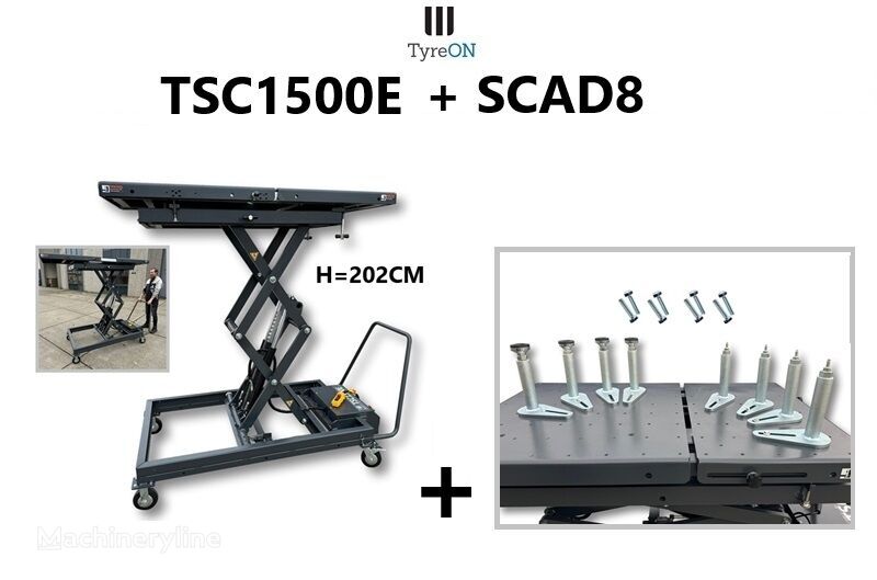 Nova TyreON ► 230V mobile lifting table 1500 kg + 8 pcs height adapterset makazasta auto dizalica