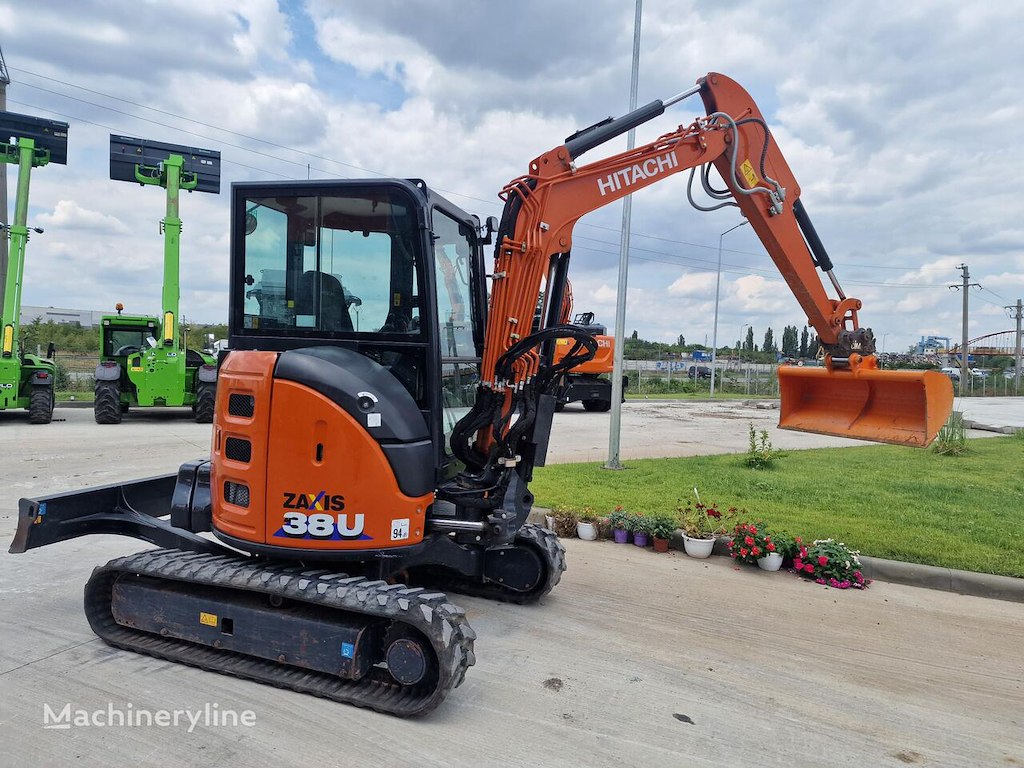 Hitachi ZX38U-6, 2022, 225h, quick coupler+3 buckets, 2 hydraulic lines- mini bager