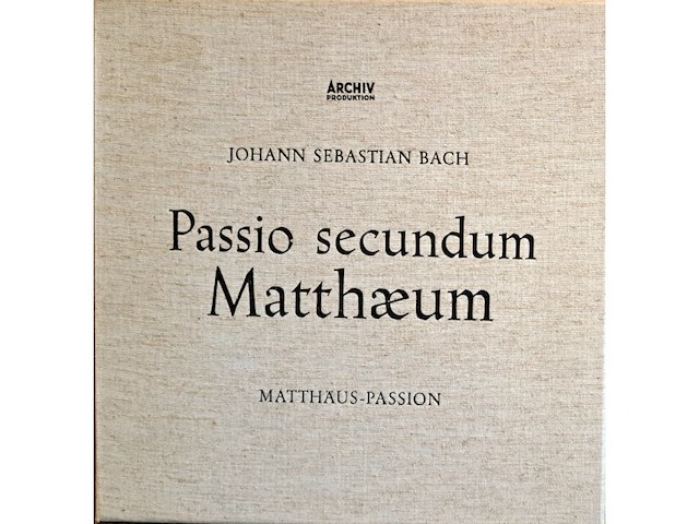 klas. 4LP: JOHANN SEBATIAN BACH - PASSIO SEC. MATTHAEUM