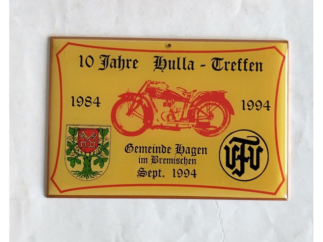 oznaka auto OLDTIMER HULLA Motorcycles Germany