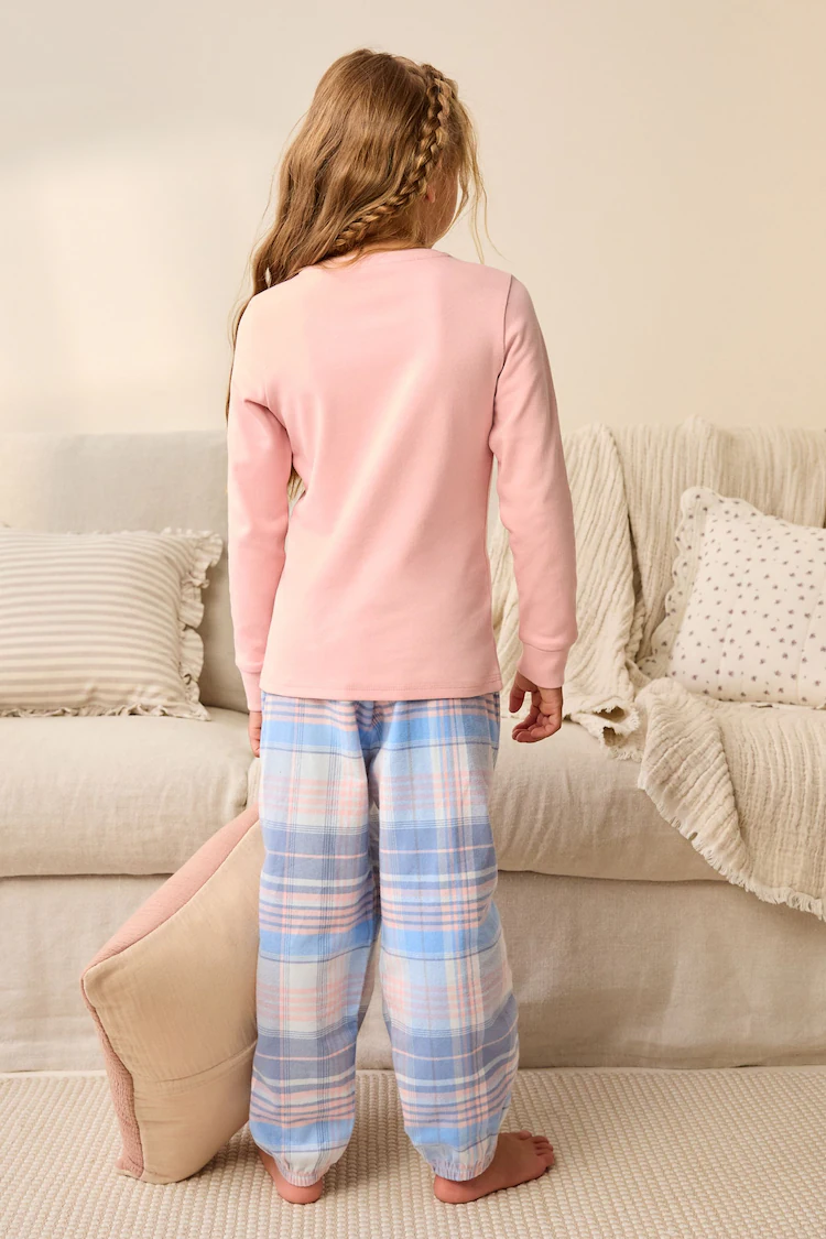 Pink Woven Bottom 100% Cotton Pyjamas 1 Pack (3-16yrs)