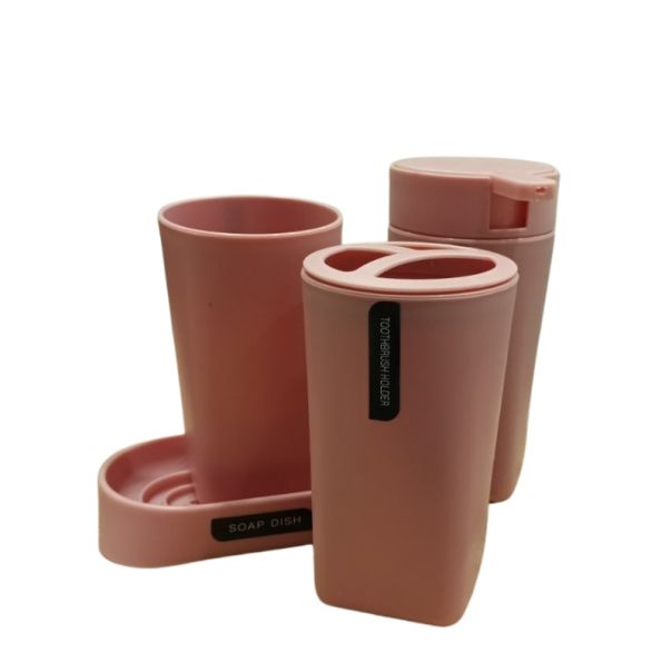 DEKOR DOM Set za kupatilo 1/4 Basic, pink