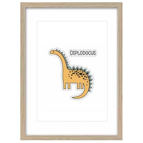 DEKOR DOM Slika sa ramom Kids 27x37cm Diplodocus