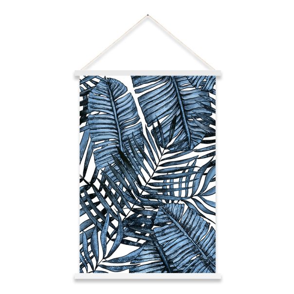 DEKOR DOM Slika Kakamono 60x90cm Blue Palm