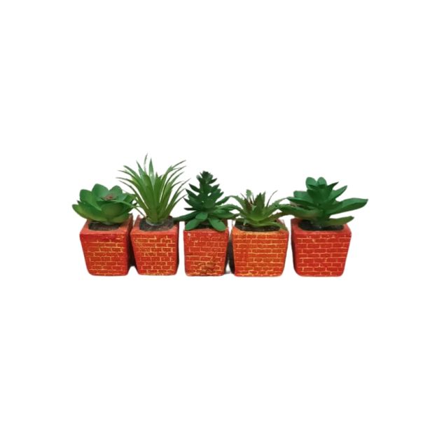 DEKOR DOM Cvet u saksiji - SUCCULENT CUBE 654 - N44