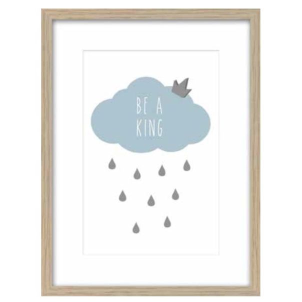 DEKOR DOM Slika sa ramom Kids 27x37cm Cloud Blue