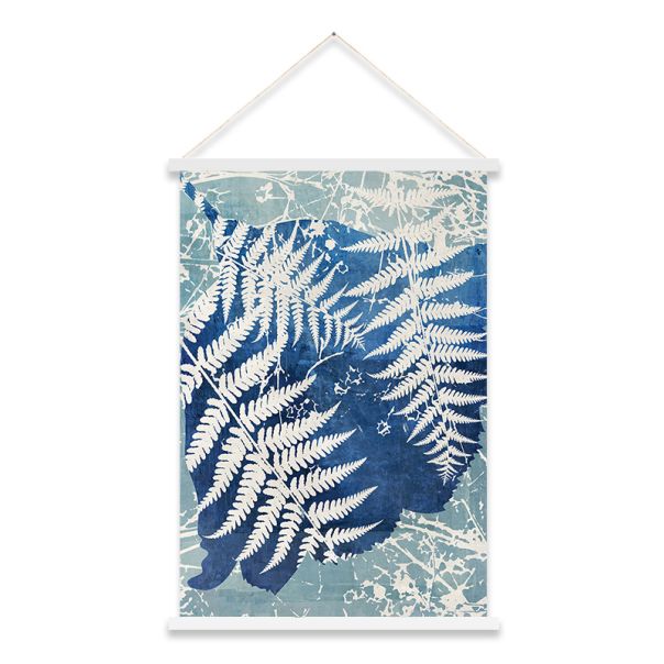 DEKOR DOM Slika Kakamono 60x90cm Blue Fern