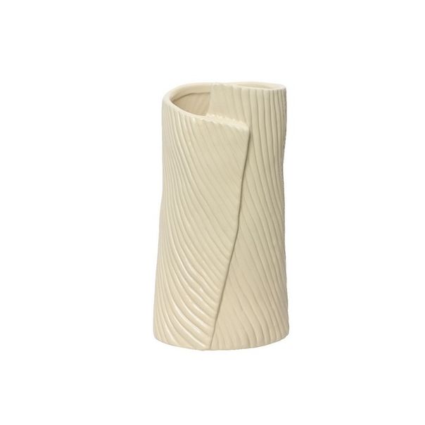 DEKOR DOM Vaza 20cm Stoneware round, bež