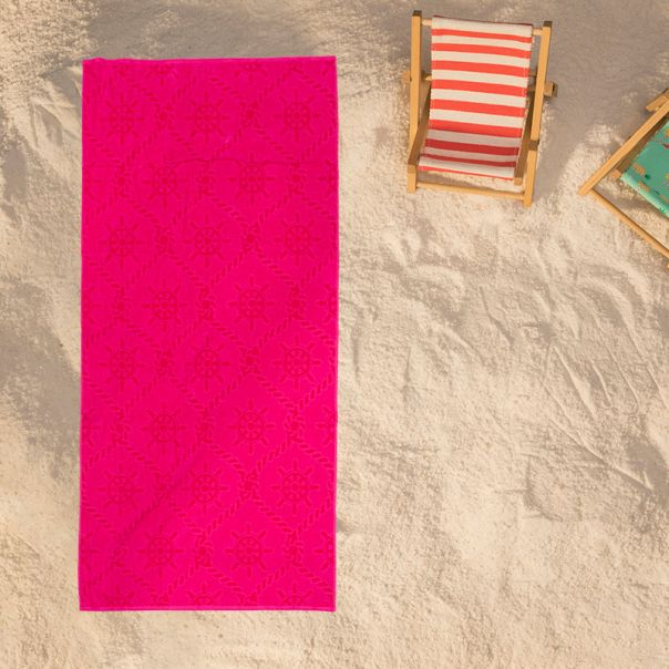 DEKOR DOM Peškir za plažu 86x190cm Beach Master, pink