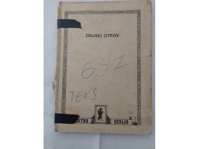 Tex zlatna serija 637 Zmijski otrov