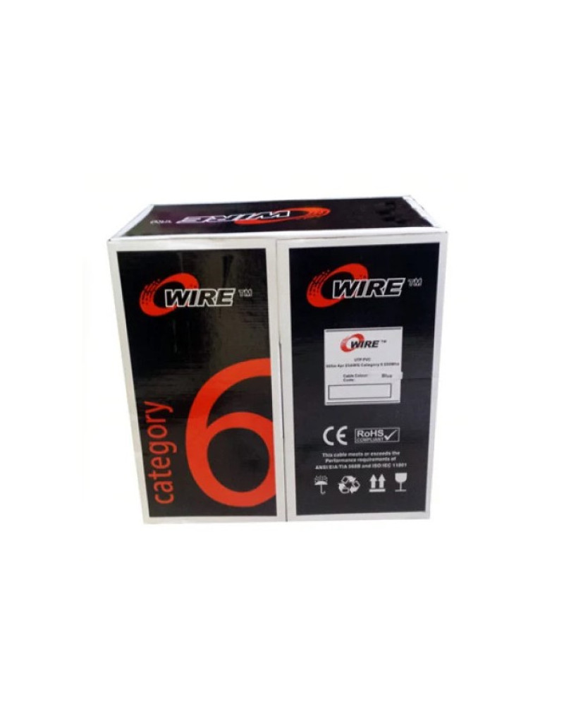 LAN UTP kabl OWIRE Cat6 Solid/CCA/0,56mm/Plavi/305m