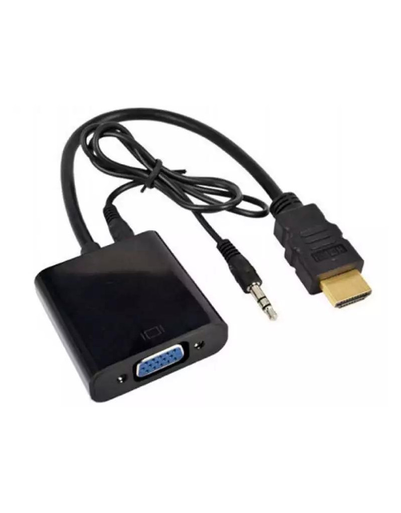 Adapter HDMI M - VGA F + 3-5mm M/F