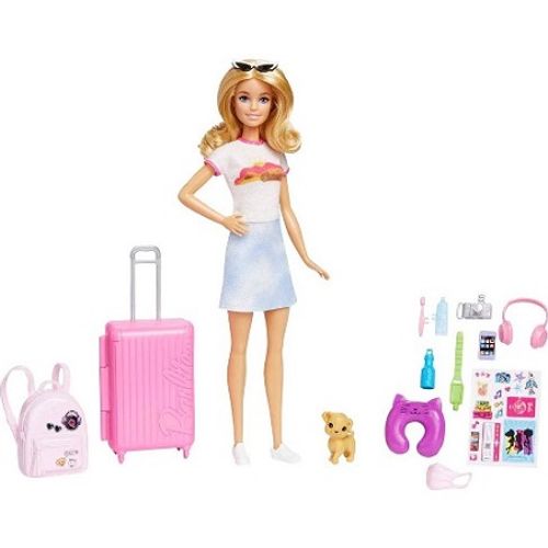 Barbie Lutka Malibu travel set