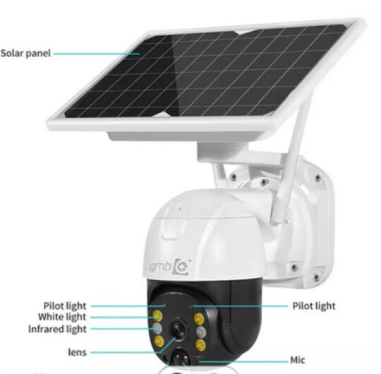 CAM-IP4MP-EK2-wifi GMB kamera solar 4 mpix microSD iCSee xmeye pro app two-way voice PTZ ip66 *6399