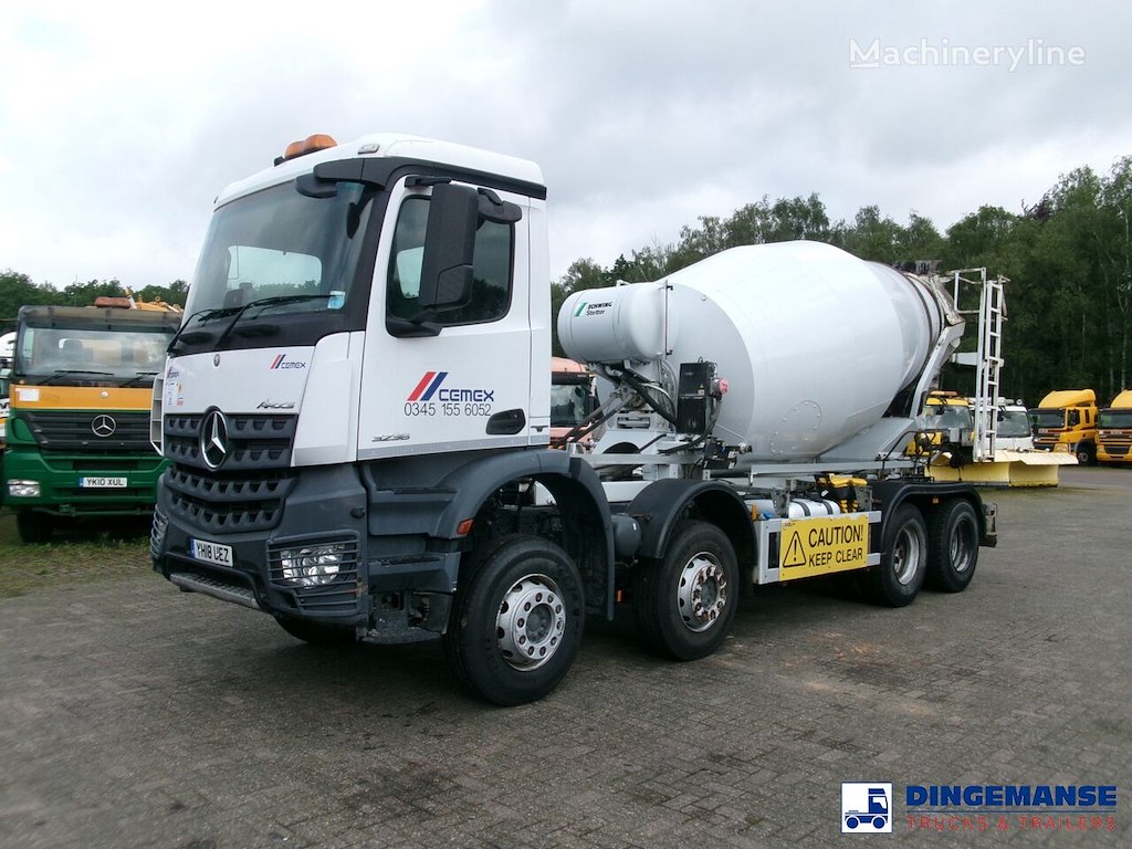 Mercedes-Benz Arocs 3236 8x4 RHD Schwing concrete mixer 8 m3 kamion s mešalicom za beton