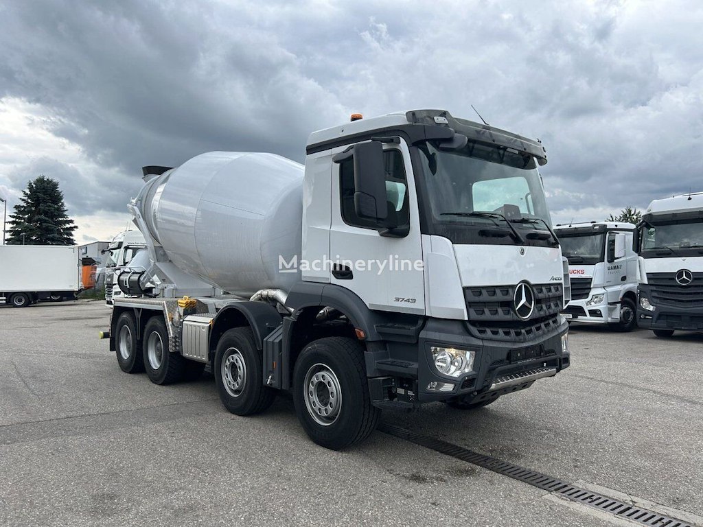 Stetter na šasiji Mercedes-Benz Arocs 3743, 8x4 Betonmischer , 9 m³ Stetter Mischer kamion s mešalicom za beton