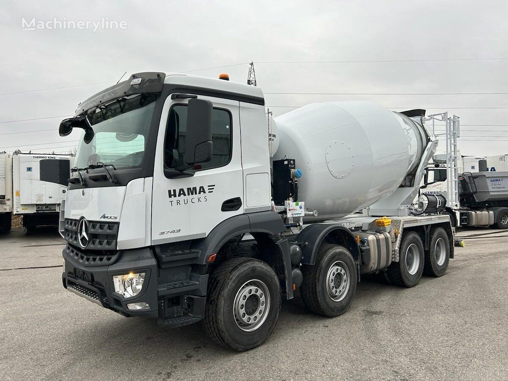 Stetter na šasiji Mercedes-Benz Arocs 3743, 8x4 Betonmischer ,Euro 6 , 9 m³ Schwing-Stetter Mis kamion s mešalicom za beton