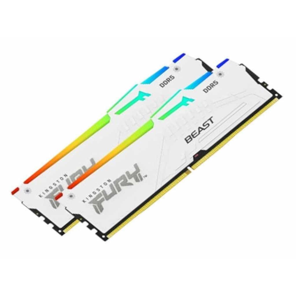 Memorija KINGSTON 32GB(2x16GB)/DIMM/DDR5/6800MHz/CL34/FURY Beast White RGB EXPO