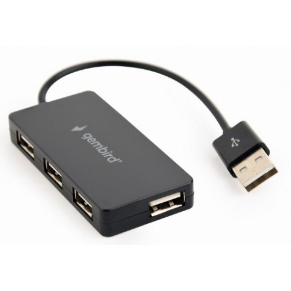 UHB-U2P4-04 Gembird USB2.0 4-port HUB, black (alt.UHB-U2P4-02) A