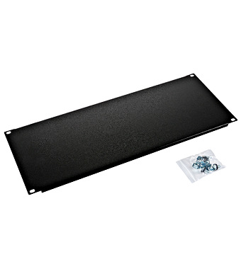 19" Slepi panel, metalni, 4HU, crni, RAL9005