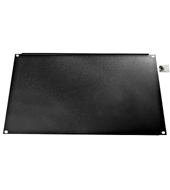 19" Slepi panel, metalni, 6HU, crni, RAL9005