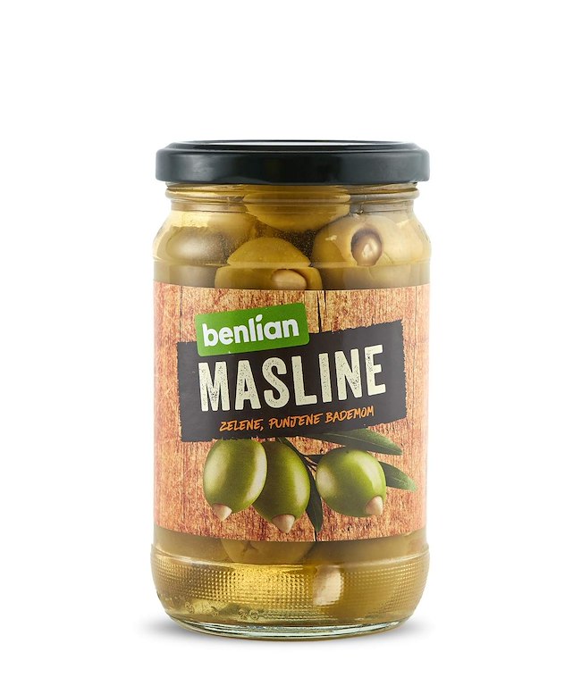 Masline zelene sa bademom 360g BF