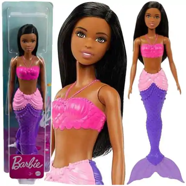 Barbie lutka sirena lila