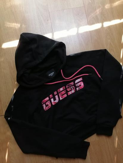 Guess crni crop duks sa kapuljacom S