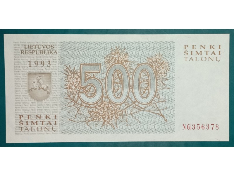 Litvanija - 500 litu - 1993 - UNC