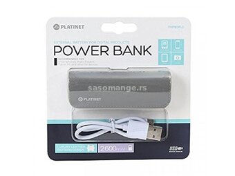 Platinet Powerbank punjač PMPB26LG 2600mAh, Sivi