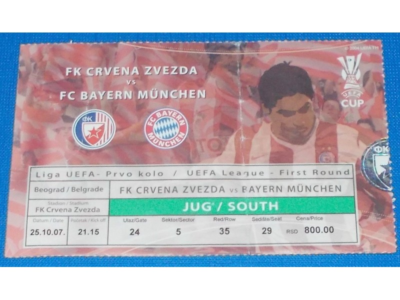 FK CRVENA ZVEZDA vs FC BAYERN MUNCHEN