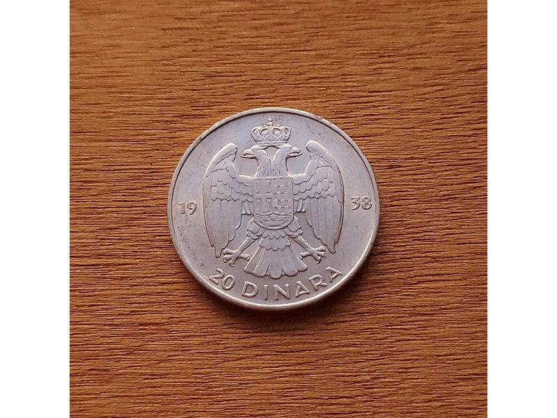 20 DINARA 1938 SREBRO