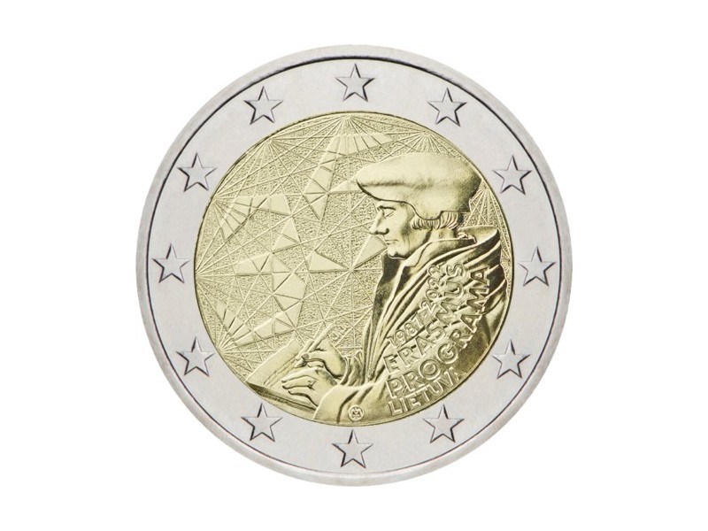 Litvanija 2 euro 2022. UNC ERASMUS