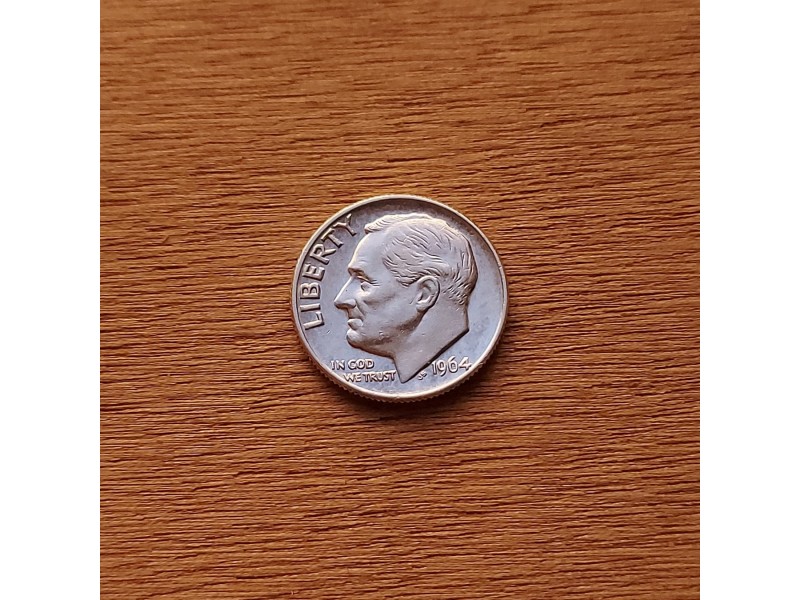 1 DIME USA 1964 SREBRO