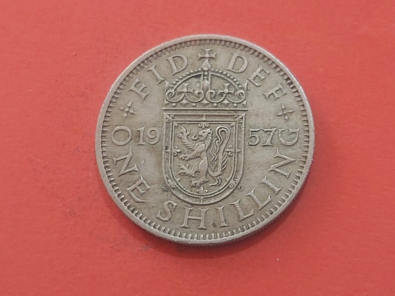 Britanija - one shilling 1957 god