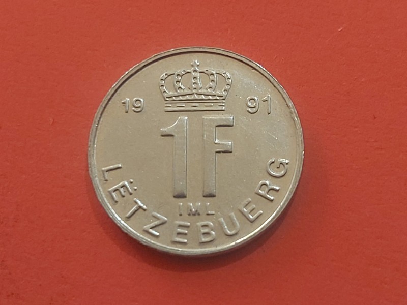 Luksemburg - 1 franc 1991 god