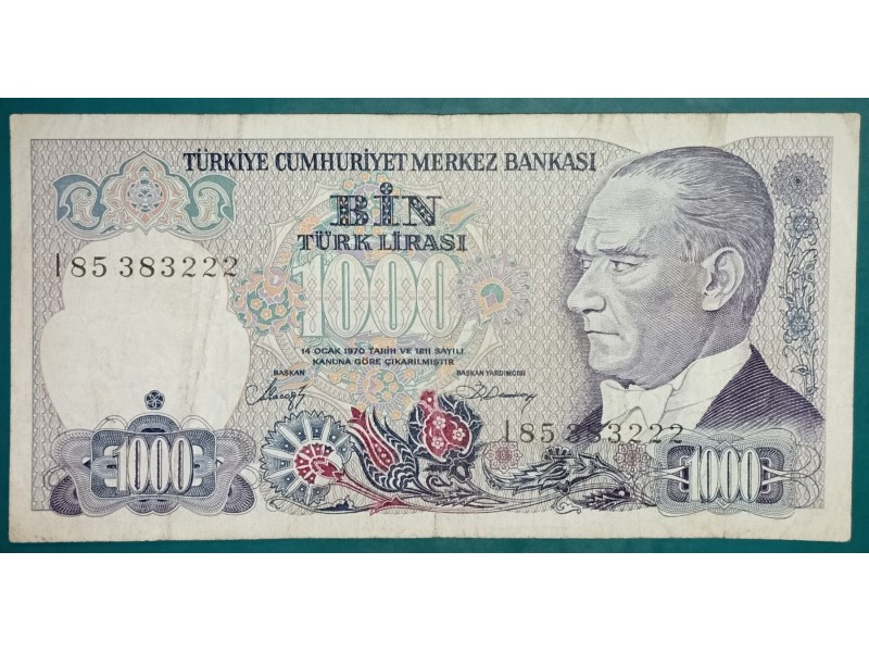 Turska - 1000 lira - 1970