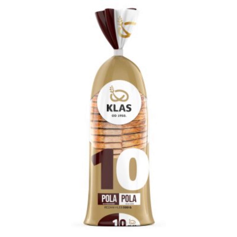 Hleb pola pola rezani 500g klas