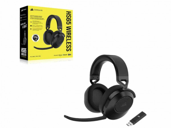 Slušalice CORSAIR HS65 CARBON bežične/CA-9011285-EU2/crna