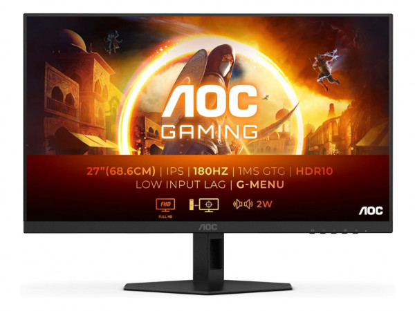 Monitor AOC 27G4XE 27''/IPS/1920x1080/180Hz/1ms GtG/HDMIx2,DP/Gsync/VESA/zvučnici/crna