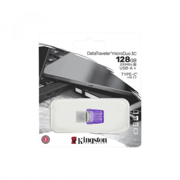 Kingston USB 128GB DTDUO3CG3 duo Type C + USB-A