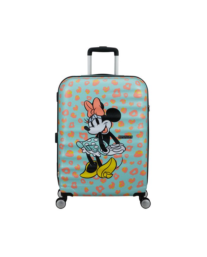 KOFER MINNIE PASTEL DOTS WAVEBREAKER SPIN.67/24 TSA BLUE TROLLEY American Tourister