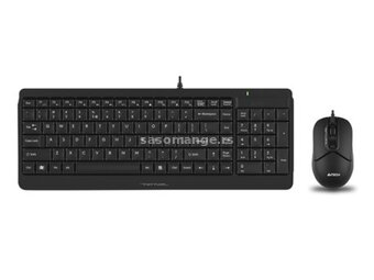 A4 TECH F1512S FSTYLER USB YU crna tastatura + USB crni miš