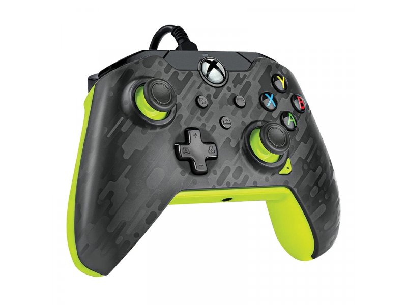 PDP XBOX/PC WIRED CONTROLLER CARBON, ELECTRIC YELLOW