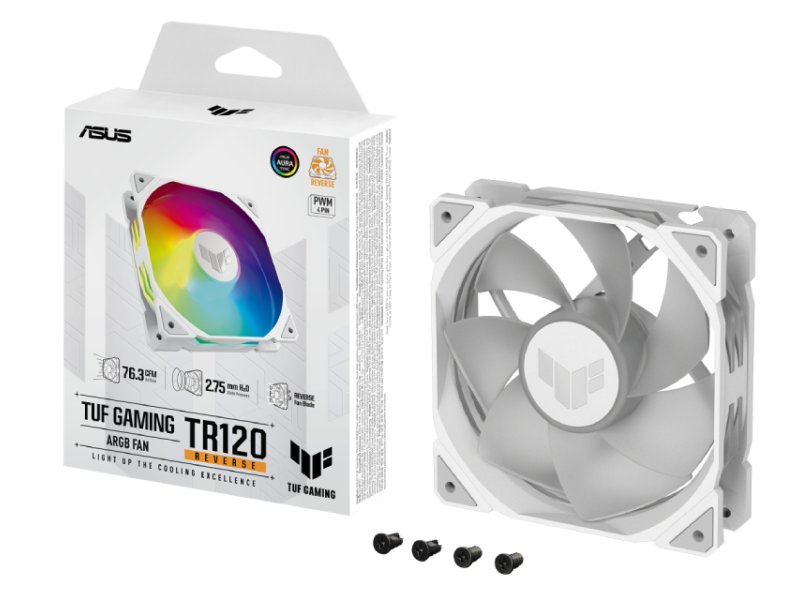 ASUS TUF GAMING TR120 ARGB REVERSE WHITE VENTILATOR