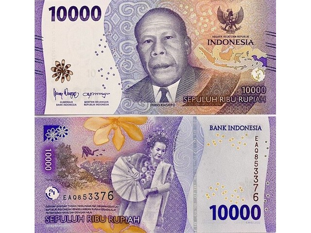 INDONESIA Indonezija 10000 Rupiah 2022 UNC, P-165