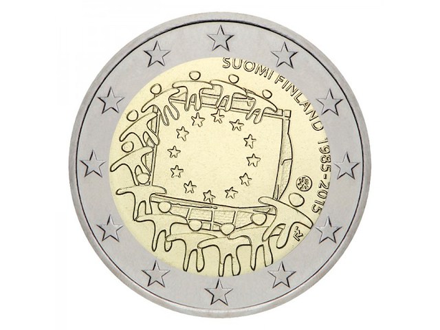 Finska 2 euro 2015. UNC Flag EU