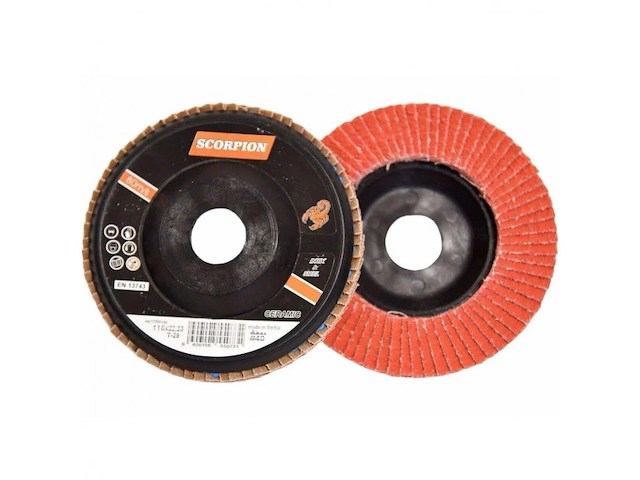 Lamelni keramički brusni disk Scorpion Ceramic 115-125m